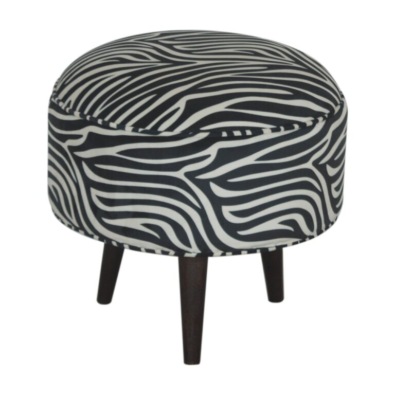 Zebra Nordic Style Footstool dropshipping | Artisan furniture UK