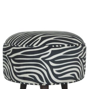 Zebra Nordic Style Footstool dropshipping | Artisan furniture UK