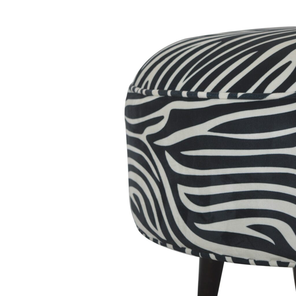 Zebra Nordic Style Footstool dropshipping | Artisan furniture UK