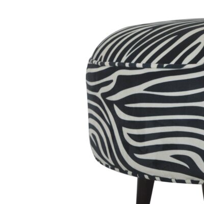 Zebra Nordic Style Footstool dropshipping | Artisan furniture UK